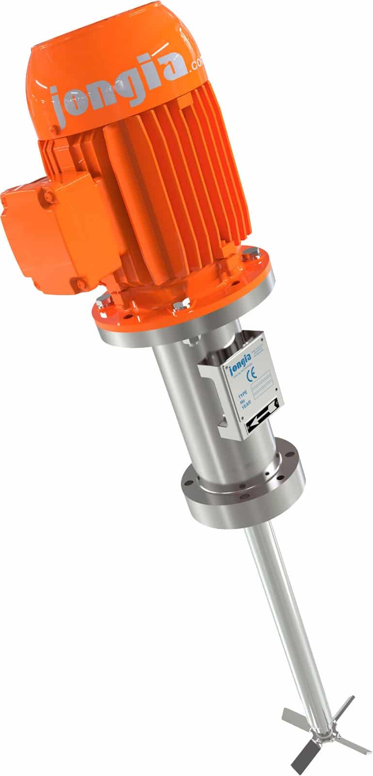 Light Duty Top Entry Agitators - Jongia Mixing Technology